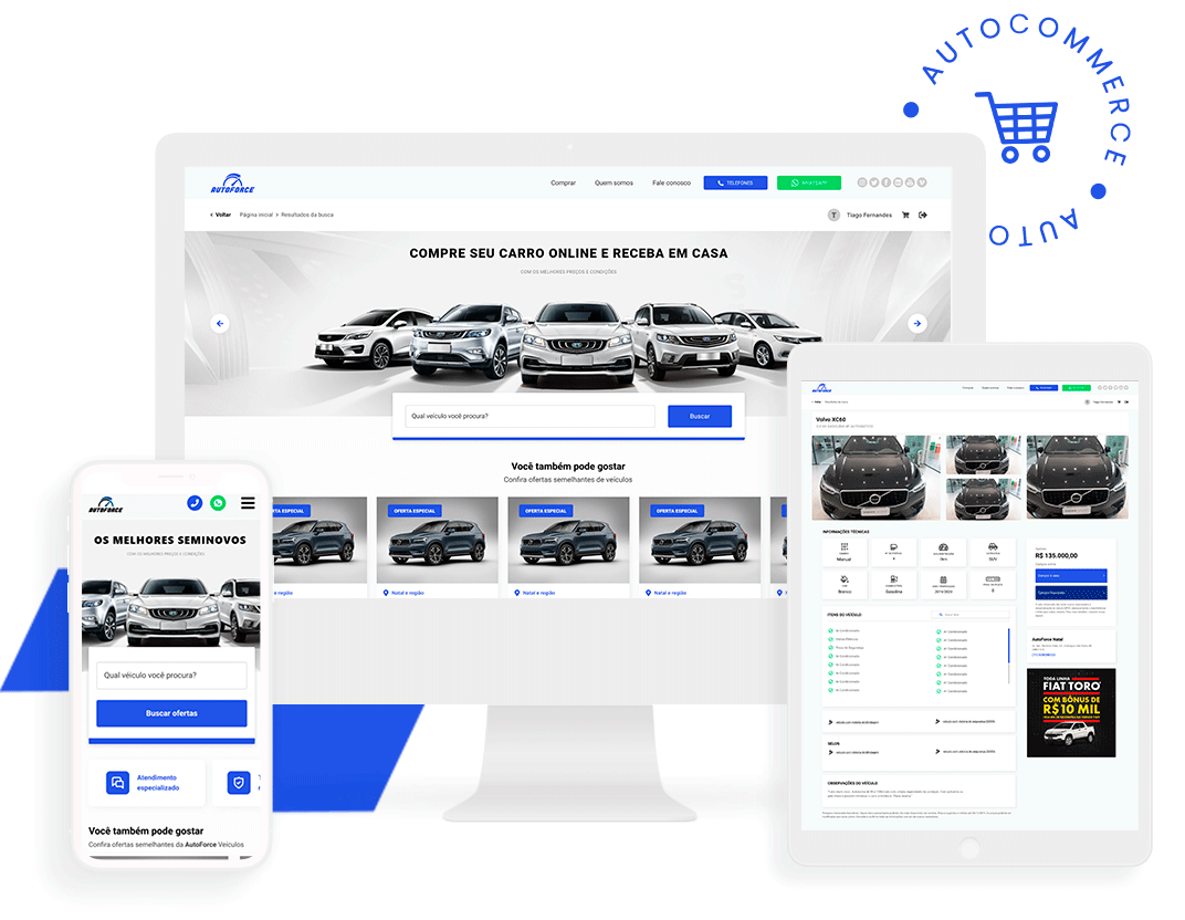 AutoCommerce: venda carros 100% online para qualquer lugar do Brasil